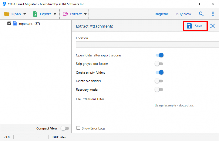 Extract Multiple Attachments from DBX Files Securely
