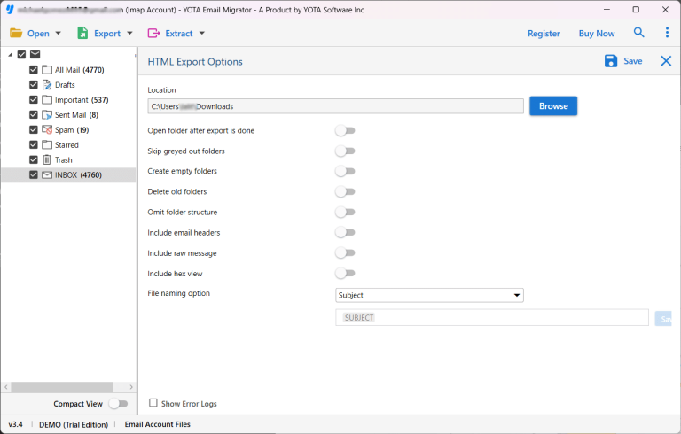 Convert Earthlink Emails to HTML Format on Windows PC